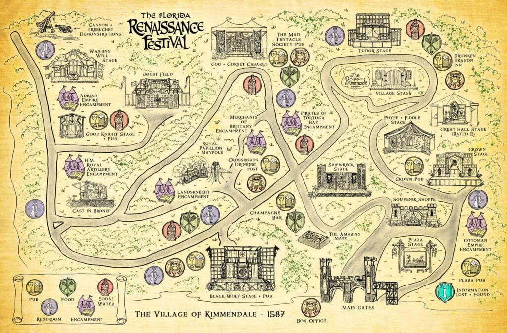 Festival Map - Florida Renaissance Festival