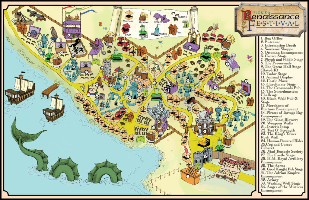 Festival Map - Florida Renaissance Festival